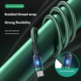 Reinforced Braided USB C Data Cable Equipped With Lighting Function And ...