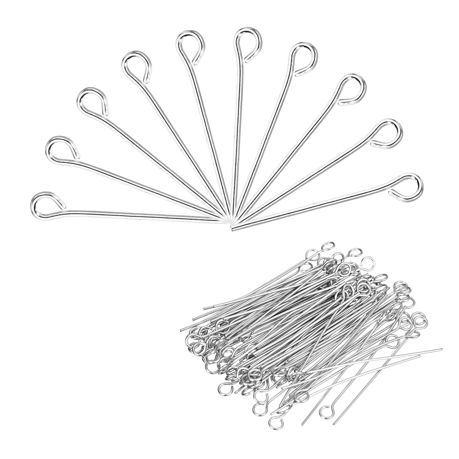 50 Mm Ball 200Pcs Silver Plated Ball Head Pins 50mm Wire Head Pins 24 ...