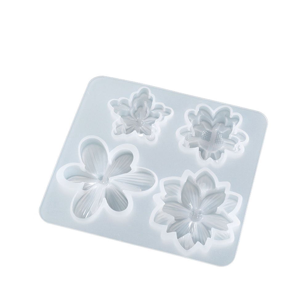 Transparent DIY Crafts Silicone Mould Irregular UV Epoxy Flower Patch ...