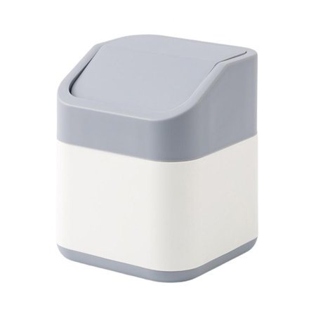Greyghost Mini Trash Can with Lid, Trash Can Flip Type Plastic Small ...