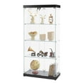 4-Tier Glass Display Cabinet, Double Door Glass Cabinet, Four ...