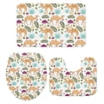 Brown Camels Bathroom Rugs Set Retro Date Coconut Tree Leaf Blue Aloe ...