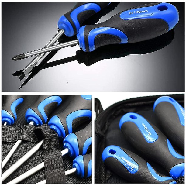 Screwdriver Set - Magnetic Screwdriver Kit With 3 Phillips And 3 Flat ...