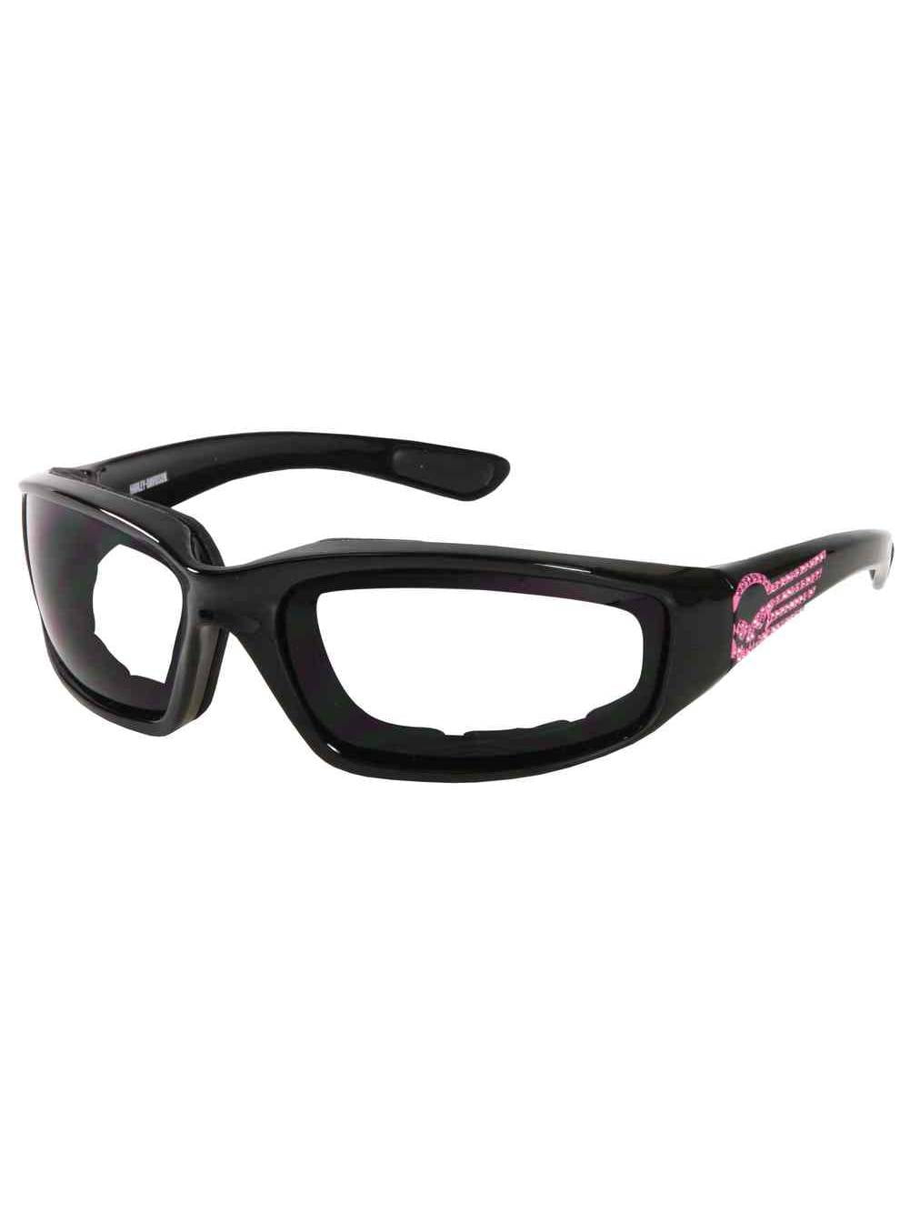 Women's Pink Label Rhinestone Skull Sunglasses, Black/Clear Lens ...