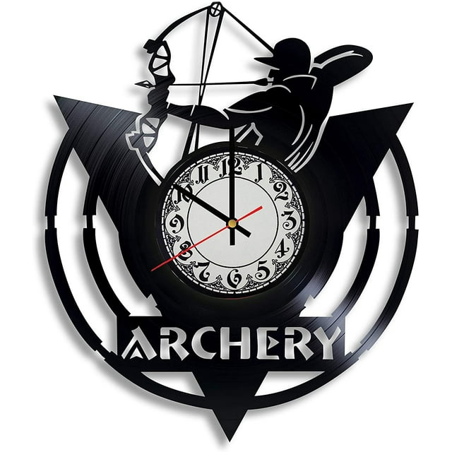 World Archery Logo Vinyl Record Wall Clock, Archery The Sport Gift for ...