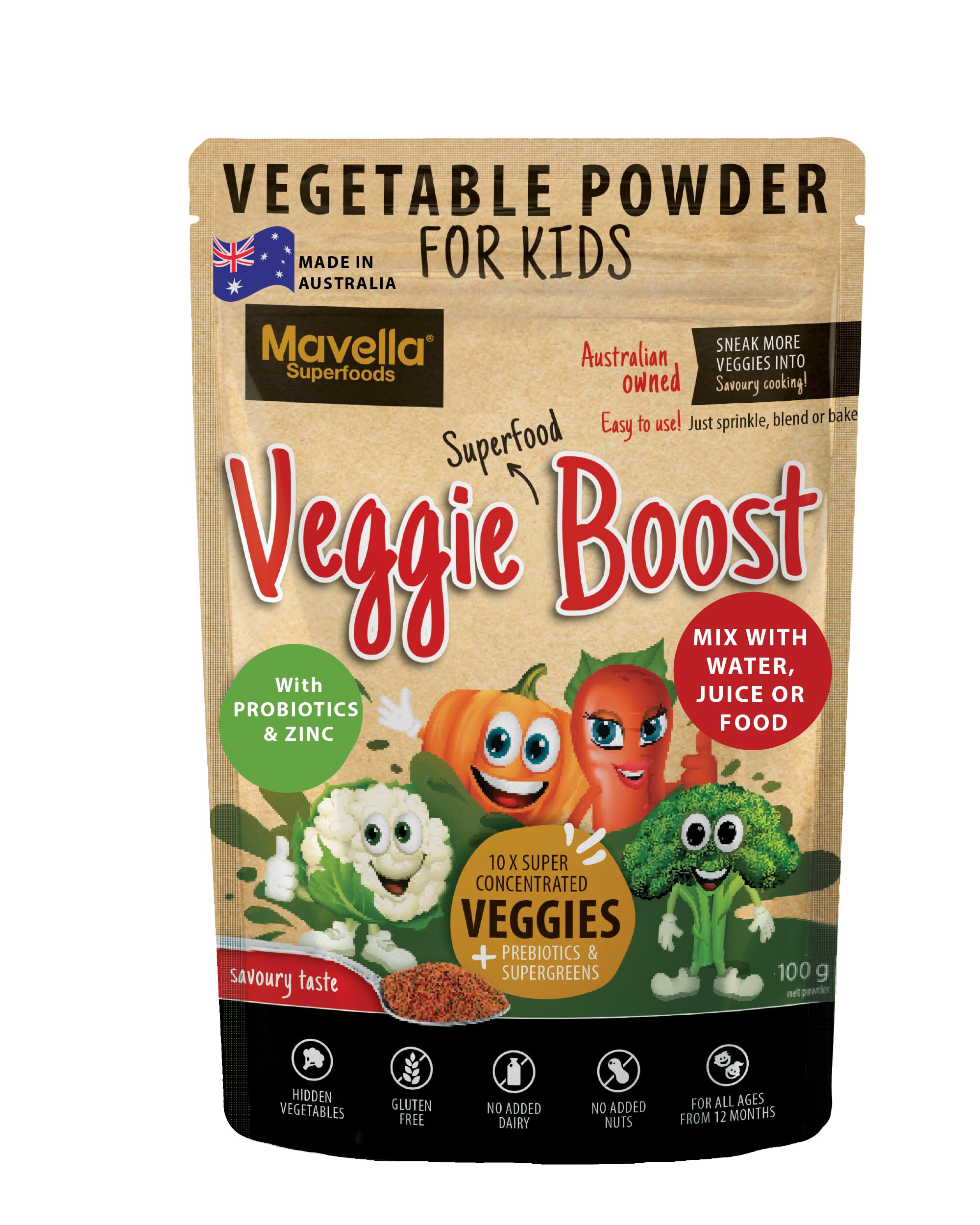 Mavella Vegetable Powder for Kids Veggie Boost Probiotics fibers Super ...