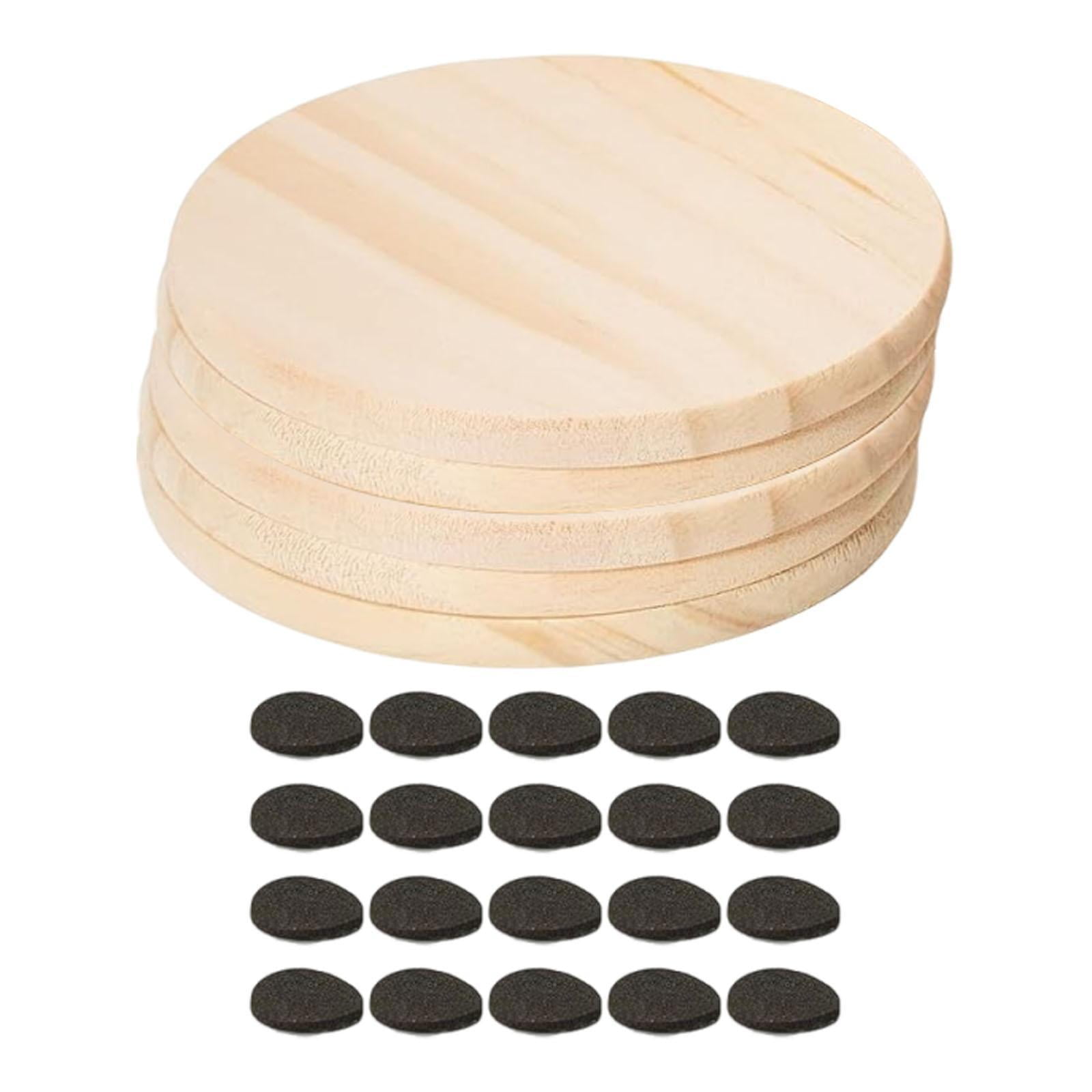 Click here for Segolike 5 Pieces Unfinished Wooden Coasters Round... prices