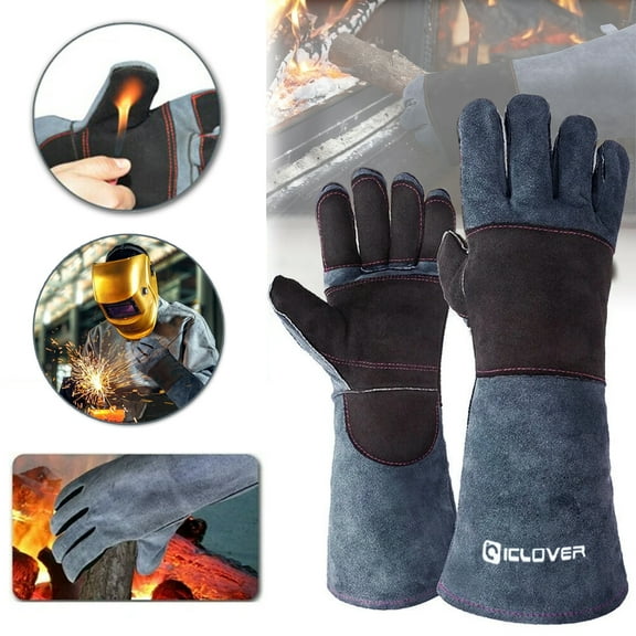 Fireplace Welding Gloves Fire Heat Resistant16IN 932°F Fireproof ...