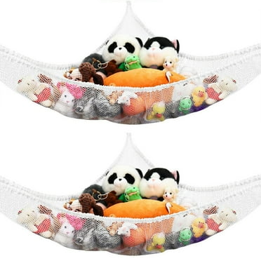 'Jumbo Toy Hammock Stuffed Animals and Toy Storage Hammock Net 70" Wall ...