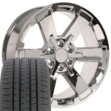 22 inch Chrome 5822 Wheels & Bridgestone Tires fit GM Trucks - GMC ...
