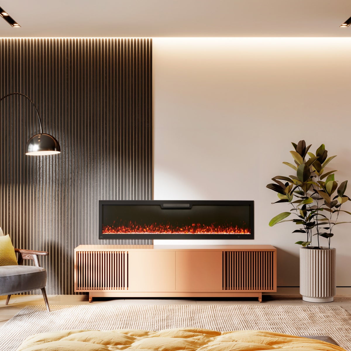 Click here for Napoleon 182.9 Cm (72 In) Electric Wallmount Firep... prices