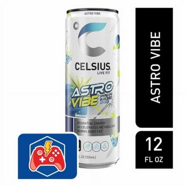 CELSIUS Zero Sugar Astro Vibe, Essential Energy Drink, BlueRazz Flavor ...