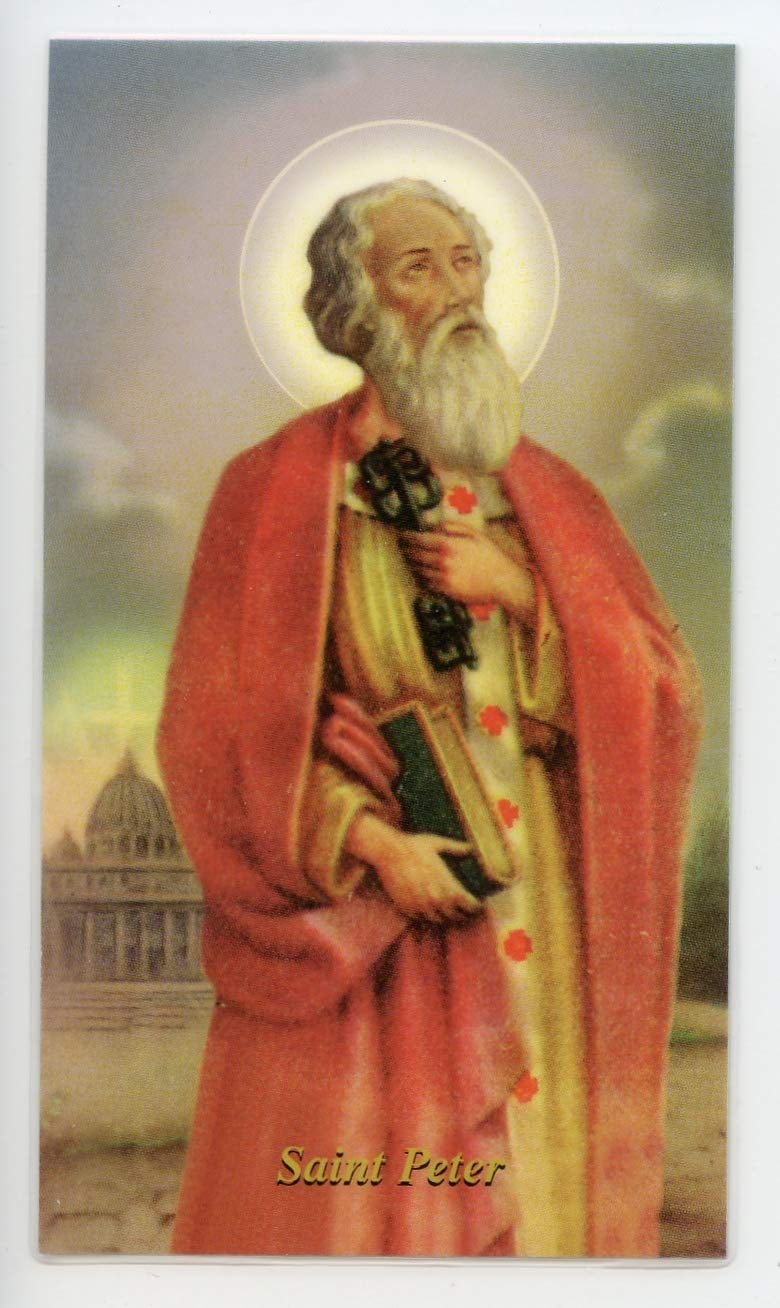 Prayer to St. Peter holy card - laminated - Pack of 25 - Walmart.com