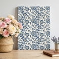 Blue Floral Canvas Wall Art for Living Room, Oriental Traditional ...