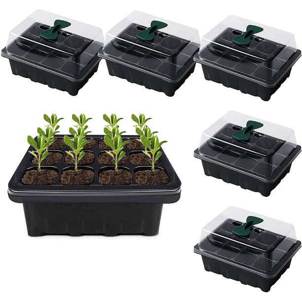 Seed Starter Tray-Seed Starting Trays 12 Cells Insert Hot House Seed ...
