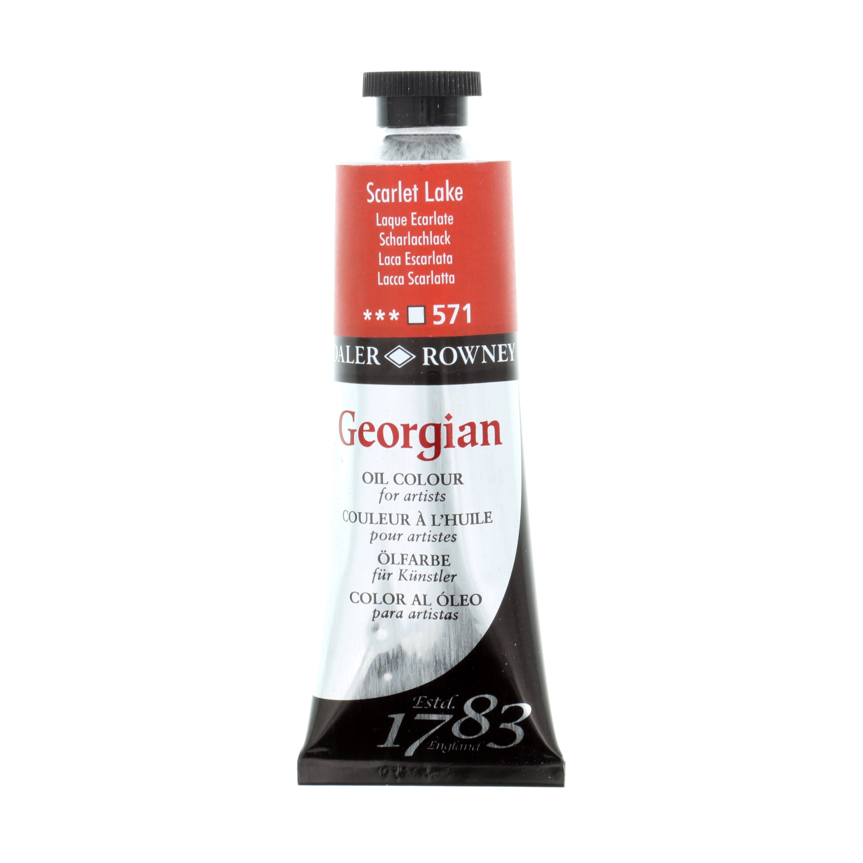 Daler-Rowney Georgian Oil Color, 75ml Tube, Scarlet Lake - Walmart.com ...