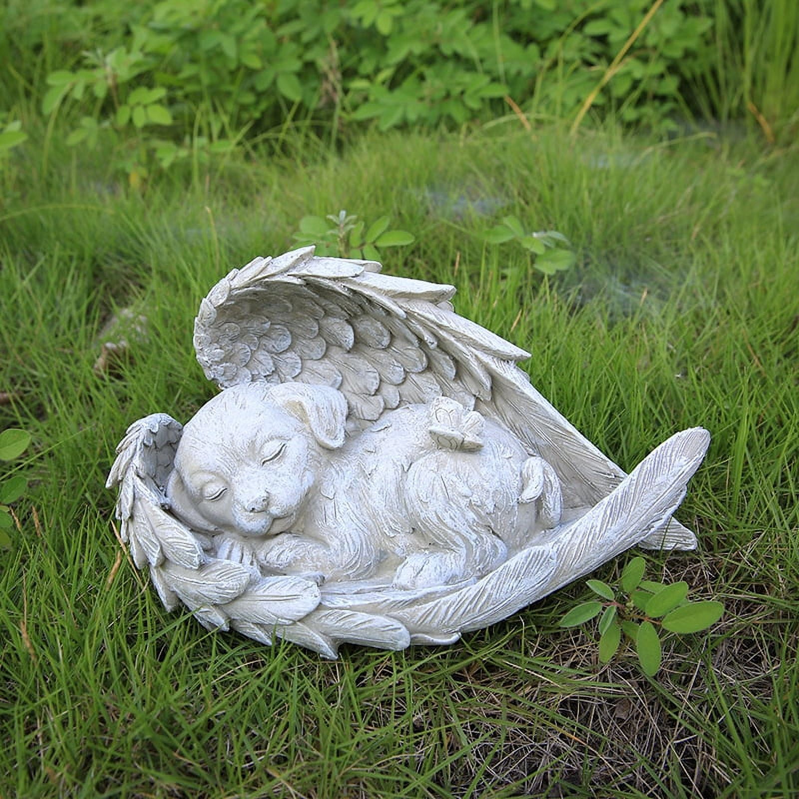 Click here for Xuxuxiangxiang Dog Sleeps In Angel Wings Pet Statu... prices