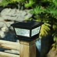 LuxenHome Solar Adjustable Post Cap Light, LED Illumination, Deck and ...