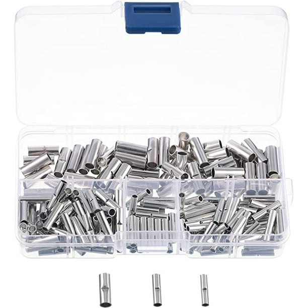 200 Pieces Splicing Non-insulated Wire Connectors Crimps Professional ...