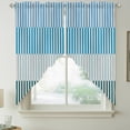 Abstract Stripe Swag Curtain Valance for Window 2 Panels Classic Blue ...