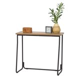 IRIS USA Modern Computer Office Desk Table with Matte Black Steel Frame ...