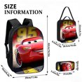 3-Pcs Cartoon Racing Cars Schoolbag with Lunch Box Pencil Case Set, 17 ...