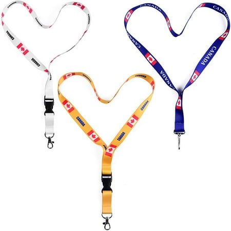 CANADIAN 3pcs. PREMIUM Lanyard Neck Strap for ID, Name Tag, Company ...