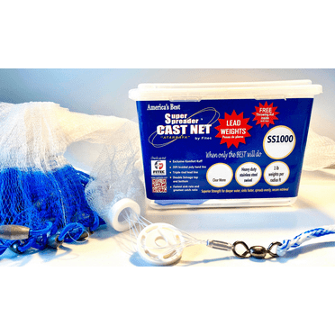 Betts Fishing Old Salt Deep Hole Cast Net with Durable Webbing, 0.38 in ...