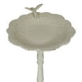 Rustic White Cast Iron Hummingbird Victorian Bird Feeder Bath ...