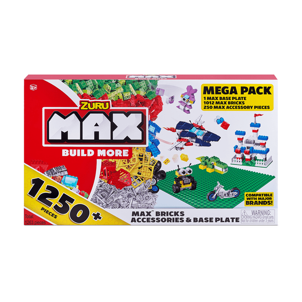 MAX Build More Building Bricks Accessories and Base Plate(1250+ Pieces ...