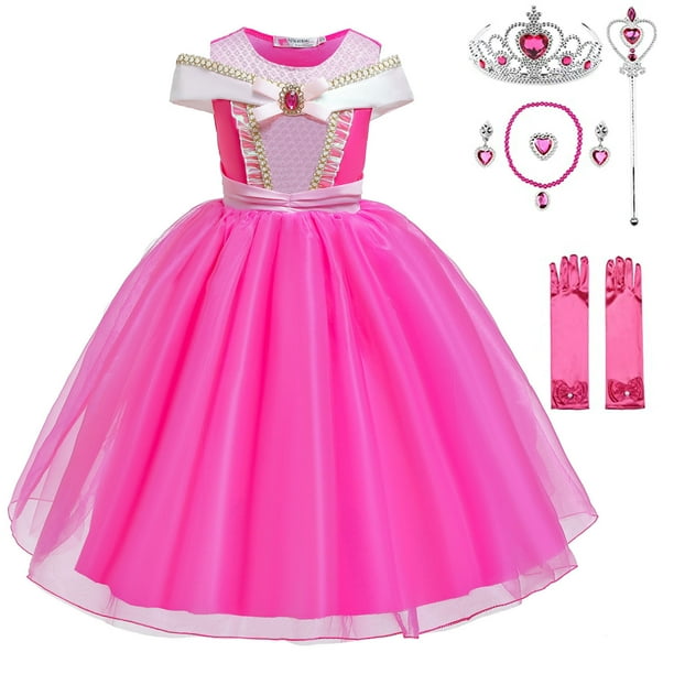Princess Aurora Costume Birthday Party Pageants Fancy Dress for Girls ...