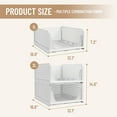 Casewin 2 Pack Stackable Clothes Storage Basket Organizer Sliding ...