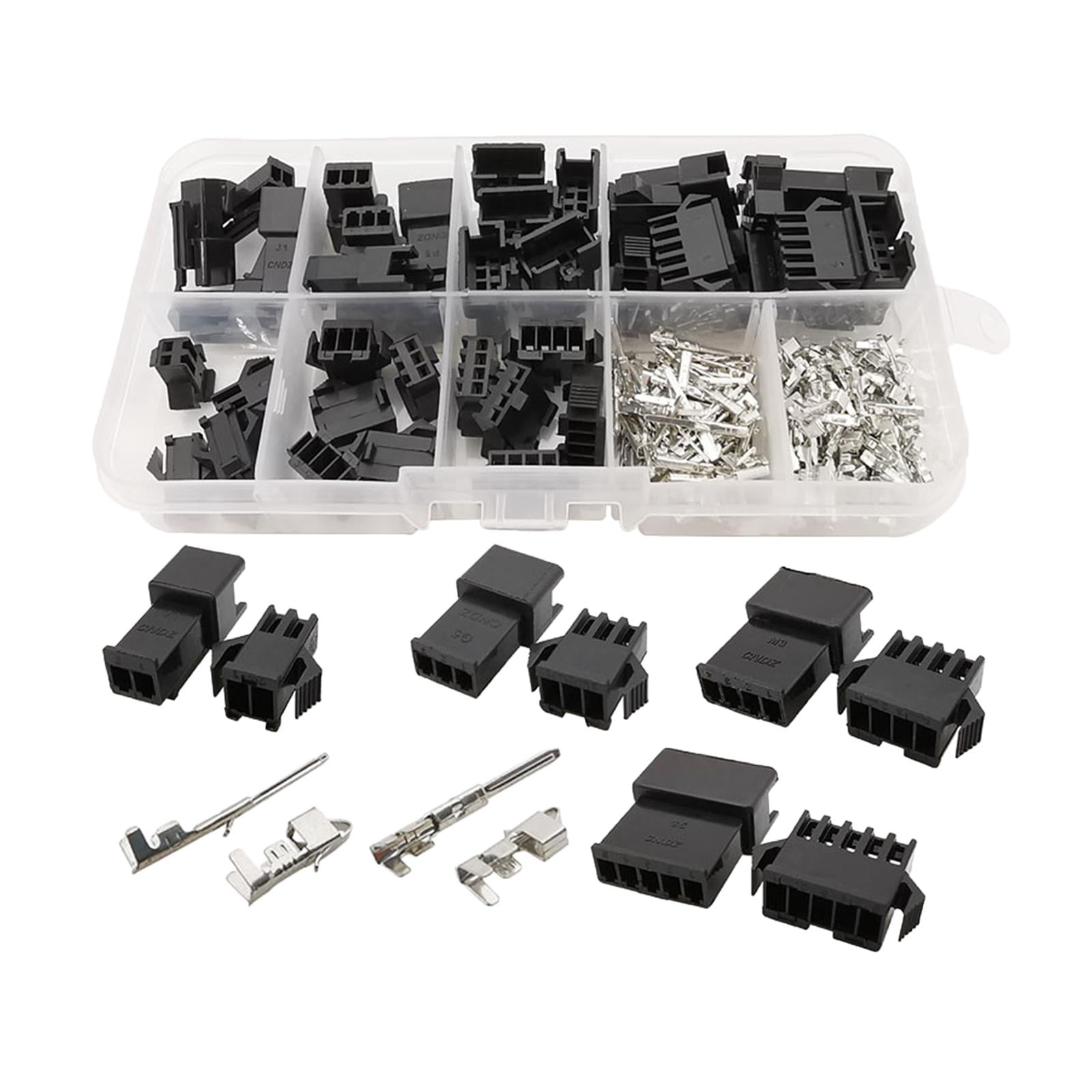 Kit de conector de cable de 200 piezas, hembra y macho con terminales, carcasa de conector ...