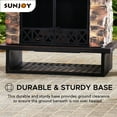 Sunjoy Farmington Outdoor Wood Burning Fireplace with Patio Outside ...