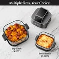 4-in-1 Portable Glass Air Fryer, 140–400°F Precise Heat, Max Crisp ...