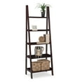 Linon Edson 5-Shelf Ladder Bookcase, 72" Height, Espresso Finish ...