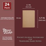 24-Pack Kraft Paper Notepad, A6 Size 4x6 in, 80 Lined Pages, for ...