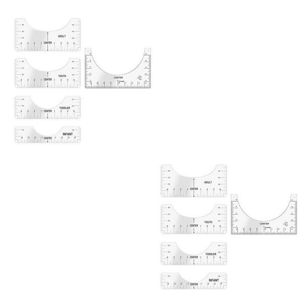 maskred 5 Pieces Plastic T-Shirt Ruler Clothes Alignment Heat Press ...