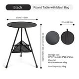 Portable Adjustable Folding Camping Table Round Lightweight Small ...
