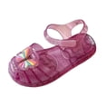 Abomasnow Closed Toe Jelly Sandals for Girls Glitter Adjustable Ankle ...