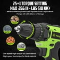 Yougfin Cordless Drill Set, 20V Power Drill Kit with Battery and ...