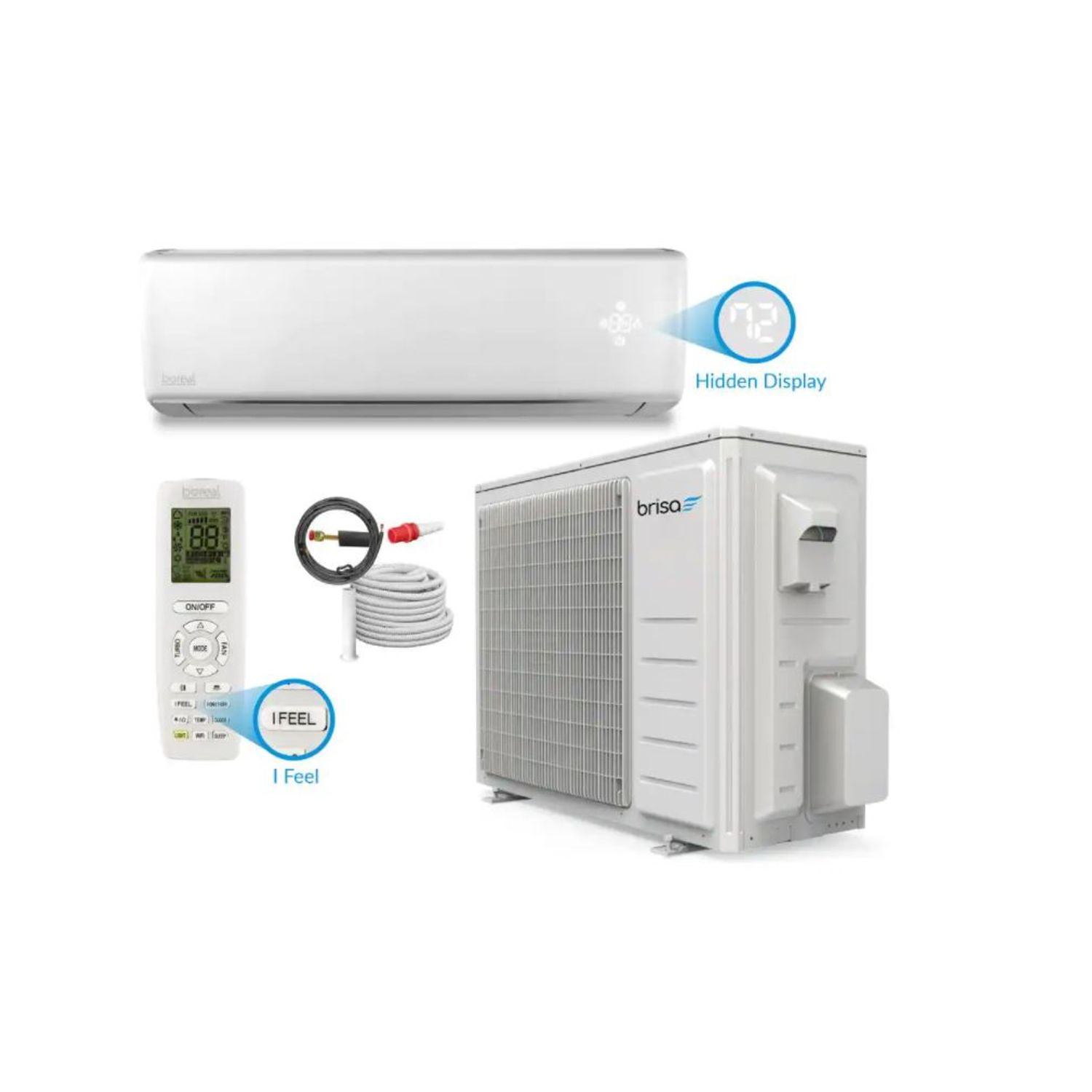 Buy BOREAL BRISA 12,000 BTU Ductless Mini Split System 230V - Install ...