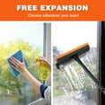 2 in1 Window Squeegee for Car, Cleaner with 16inch Long Handle,Sponge ...