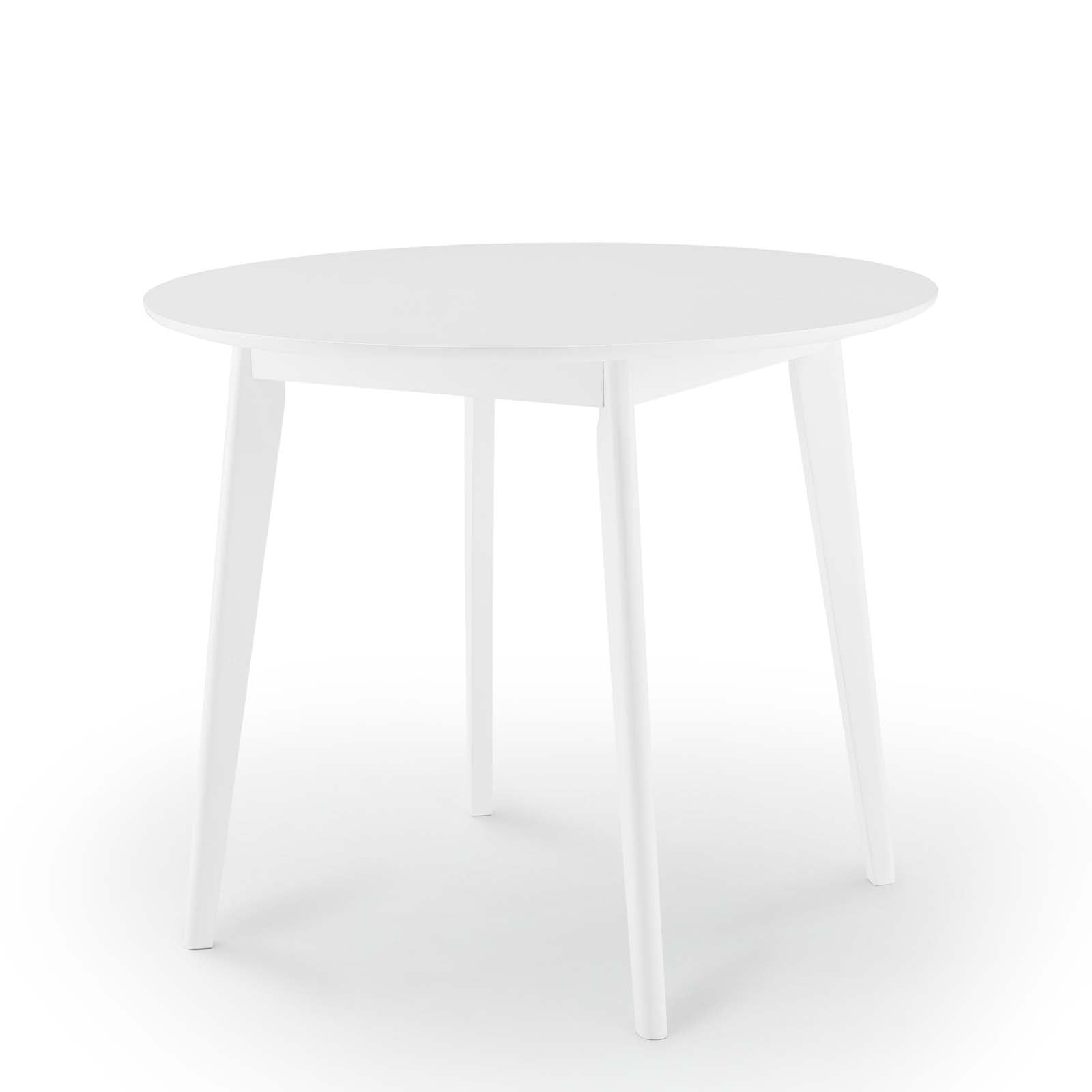 Dining Table, Round, Wood, White, Modern Contemporary Urban Design ...