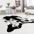 HOMORE Cowhide Rug, Cute Cow Print Rug for Living Room Faux Cow Hide ...