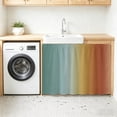 Gradient Blue Red Cabinet Curtains 28" W x 35" L Modern Abstract ...