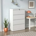 4 Drawer Lateral File Cabinet, Heavy Duty Metal Filing Cabinet, 35.4 ...