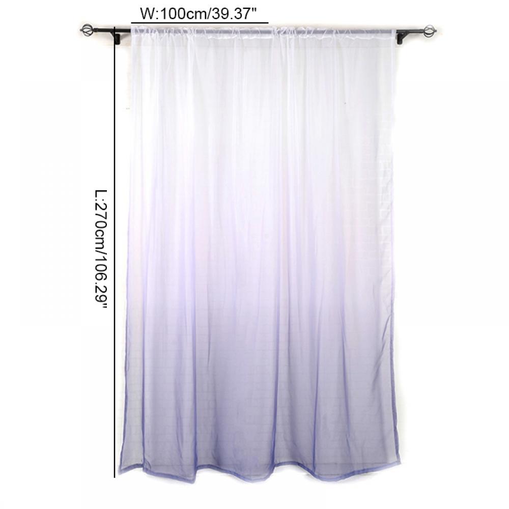 Kozart Gradient Curtains Sheer Curtains for Girls Room Kids Bedroom ...