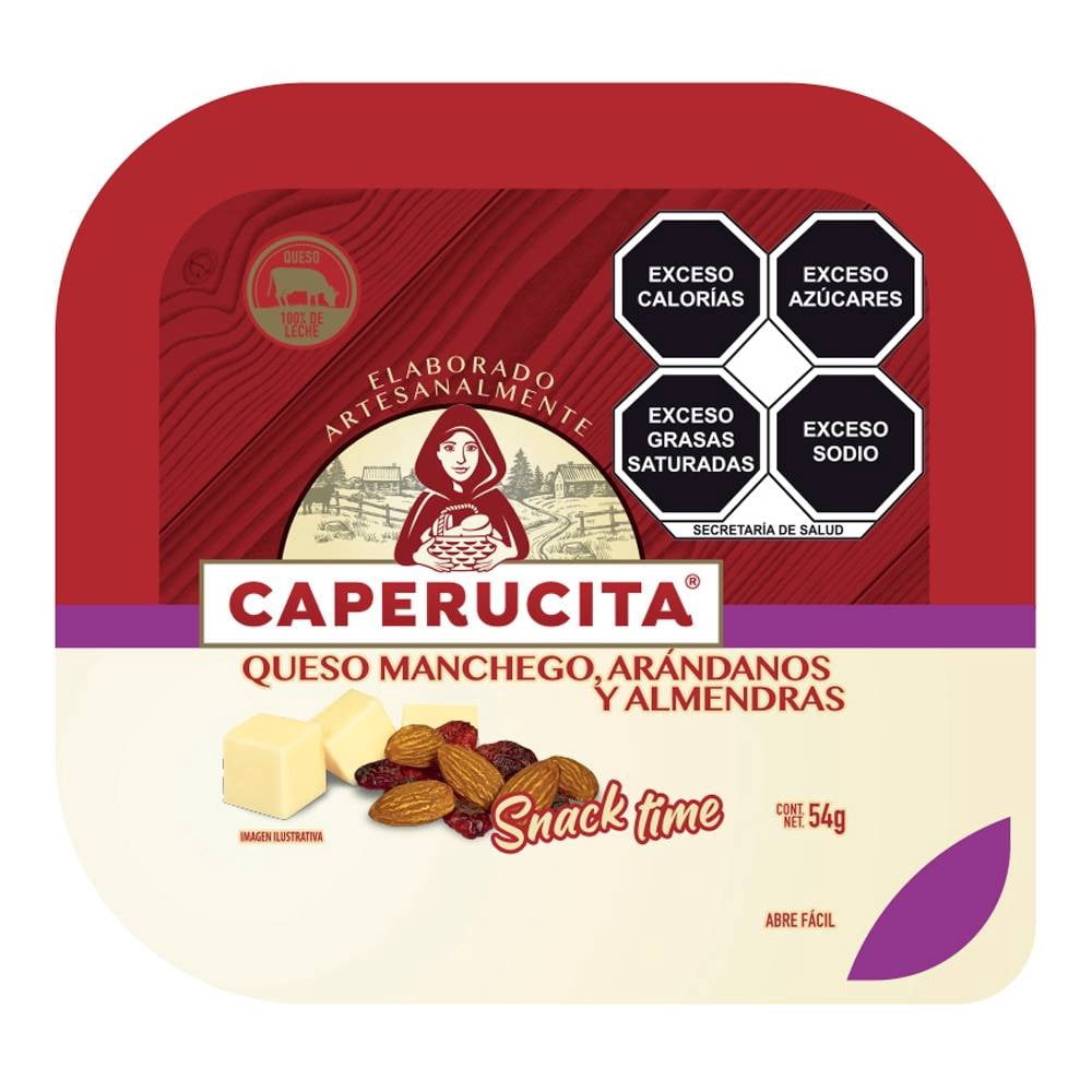Queso manchego Caperucita cubicado 54 g | Bodega Aurrera en línea