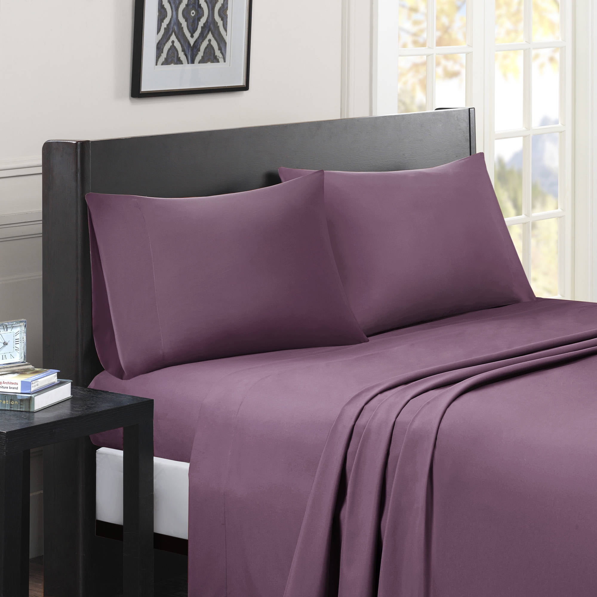 Comfort Classics Micro Splendor Solid Colored Sheet Set - Walmart.com